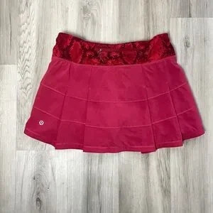 lululemon athletica | Skirts | Lululemon Pace Rival Skirt In Cranberry ...